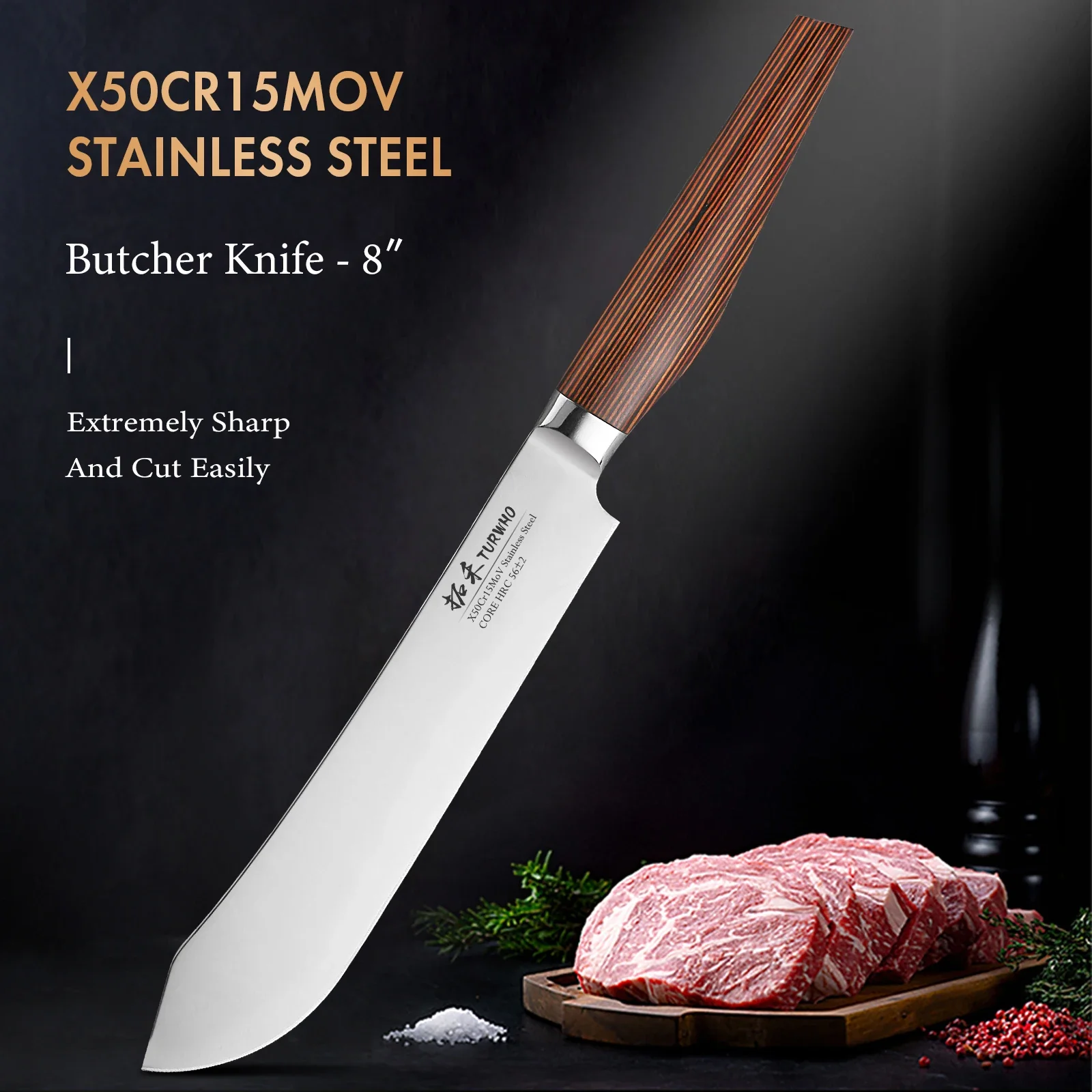 TURWHO-8-Butcher-Knife-Professional-High-Carbon-Stainless-Steel ...