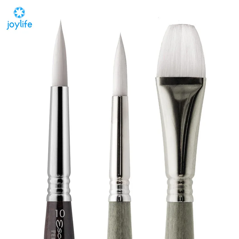 ESCODA Perla 1510 & 1532 White Fiber Watercolor Brushes-Soft Versatile ...