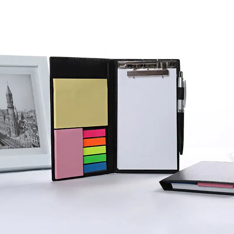 for-Creative-Sticky-Notes-Notepad-Stationery-Leather-Notebook-with-Pen ...