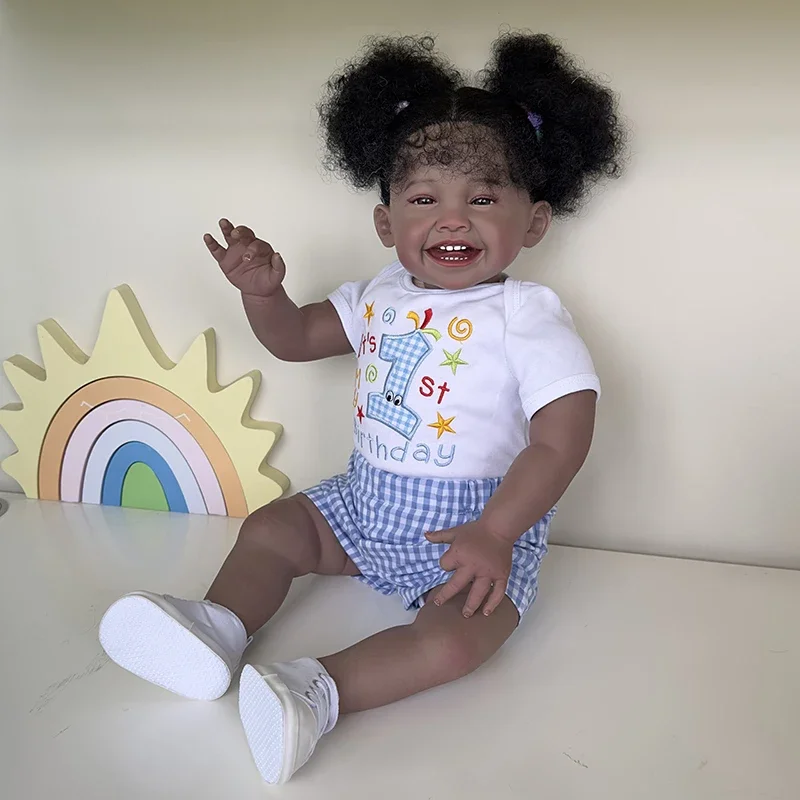 Mila-Pele-Castanha-Escura-Reborn-Crian-a-Menina-Boneca-24-Cabelo ...