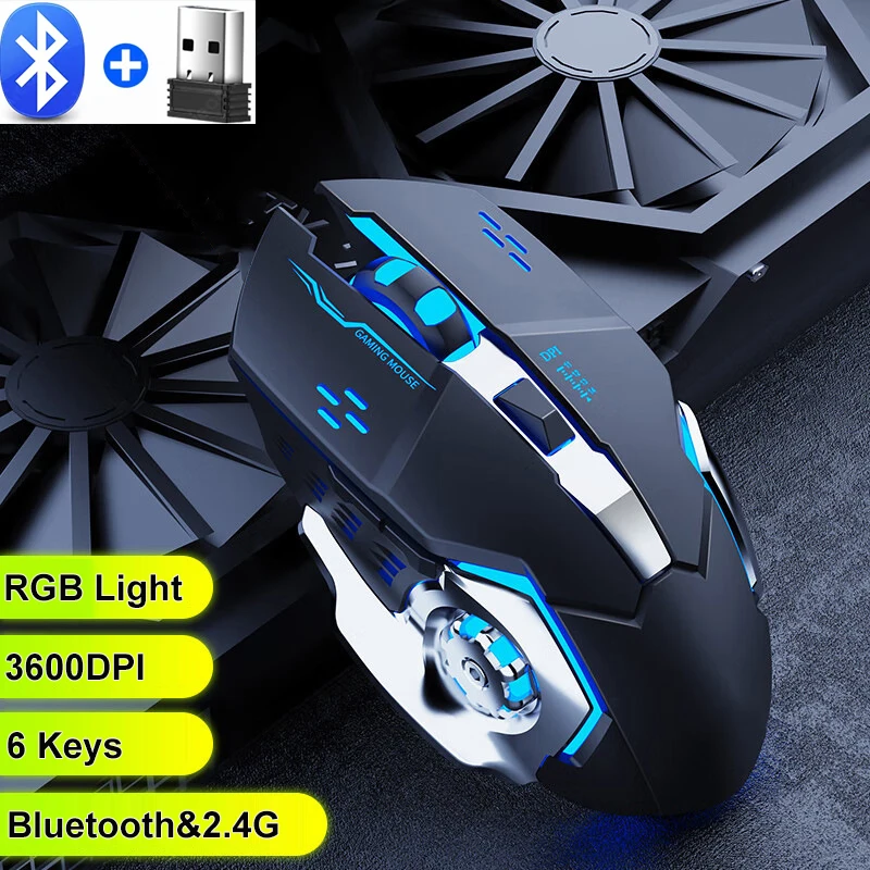 Bluetooth-Recarreg-vel-Wireless-Gaming-Mouse-USB-Retroilumina-o-Mec ...