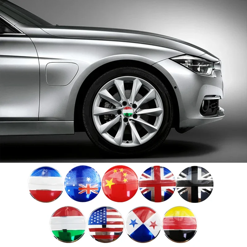 4pcs-56mm-Flag-Logo-Alloy-Car-Wheel-Hub-Center-Stickers-for-Peugeot-KIA ...