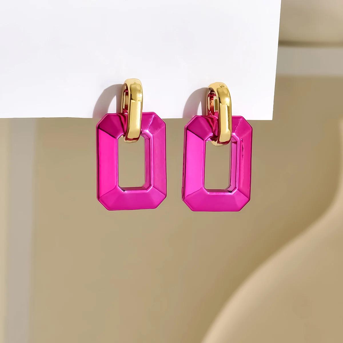 Vintage-Geometric-Metallic-Color-Acrylic-Y2K-Stud-Earrings-for-Women ...