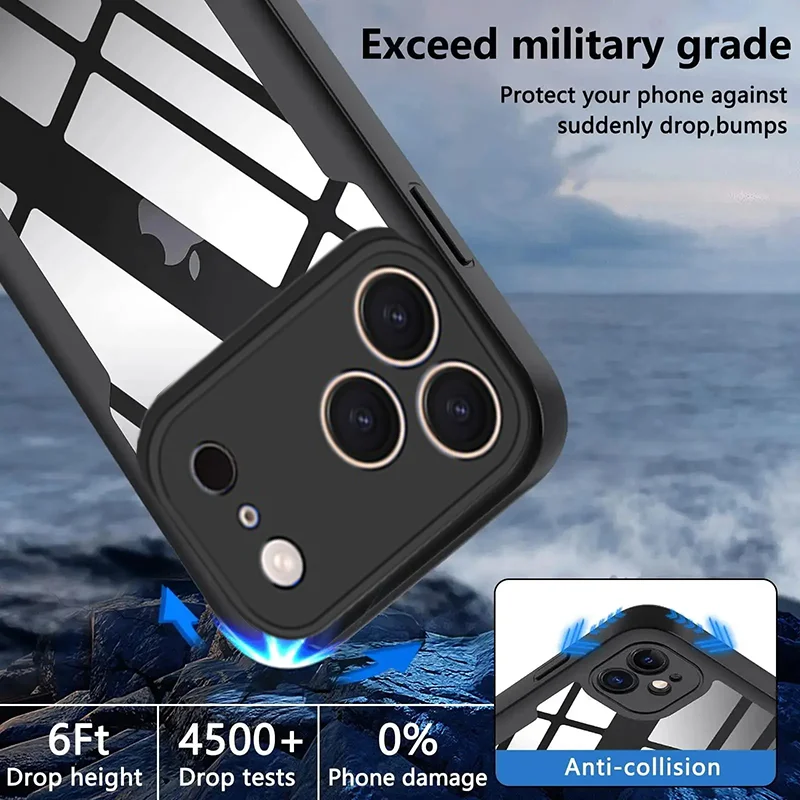 Чехол с полным покрытием 360 для iPhone 17 Pro Max Air Capa для iPhone ...