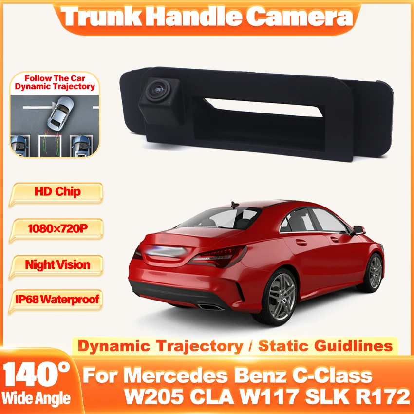 140° HD Car Rear View Reverse Camera For Mercedes Benz C-Class W205 CLA ...
