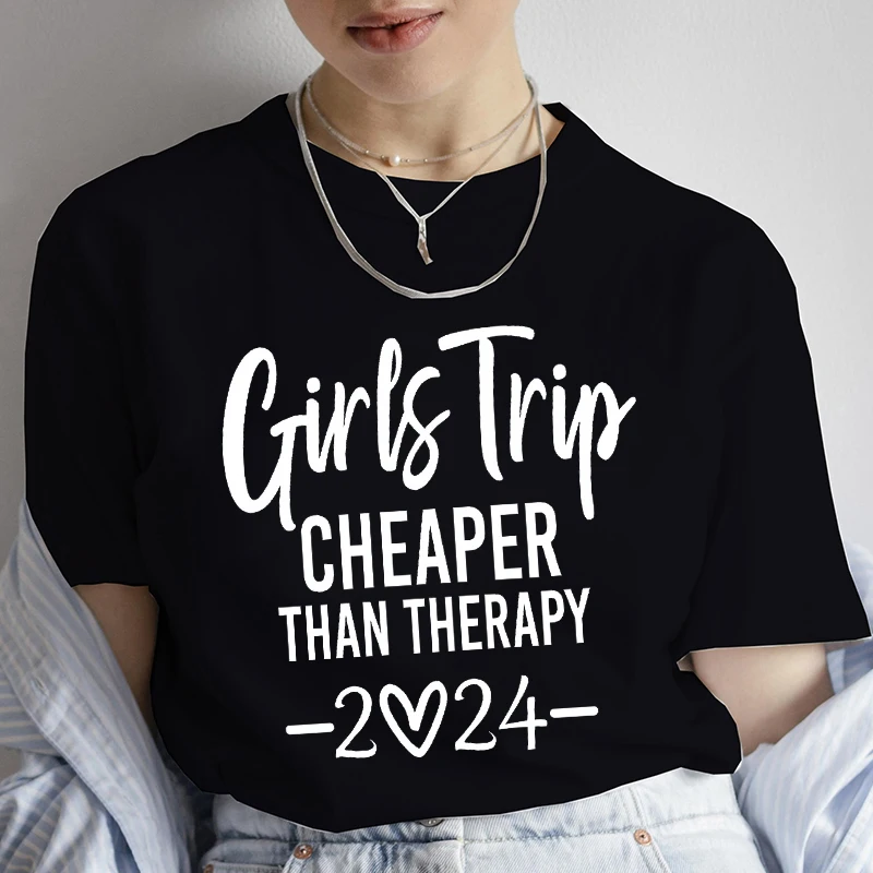 Girls-Trip-T-Shirts-Cheaper-Than-Therapy-2024-Tops-Weekend-Night-Out ...