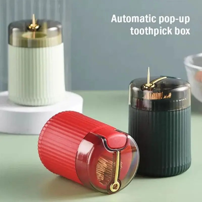 Pop-up Automatic Toothpick Dispenser Creative press-on, self-ejecting ...