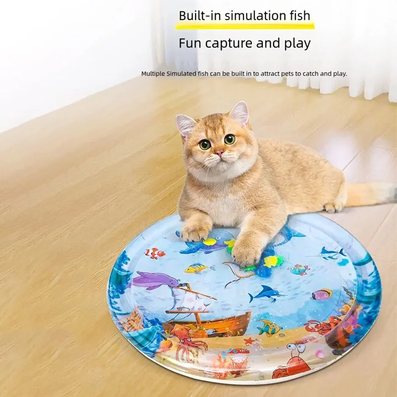 Summer-Water-Sensory-Pet-Mat-Cooling-Inflatable-Water-Bed-Cushion-for ...