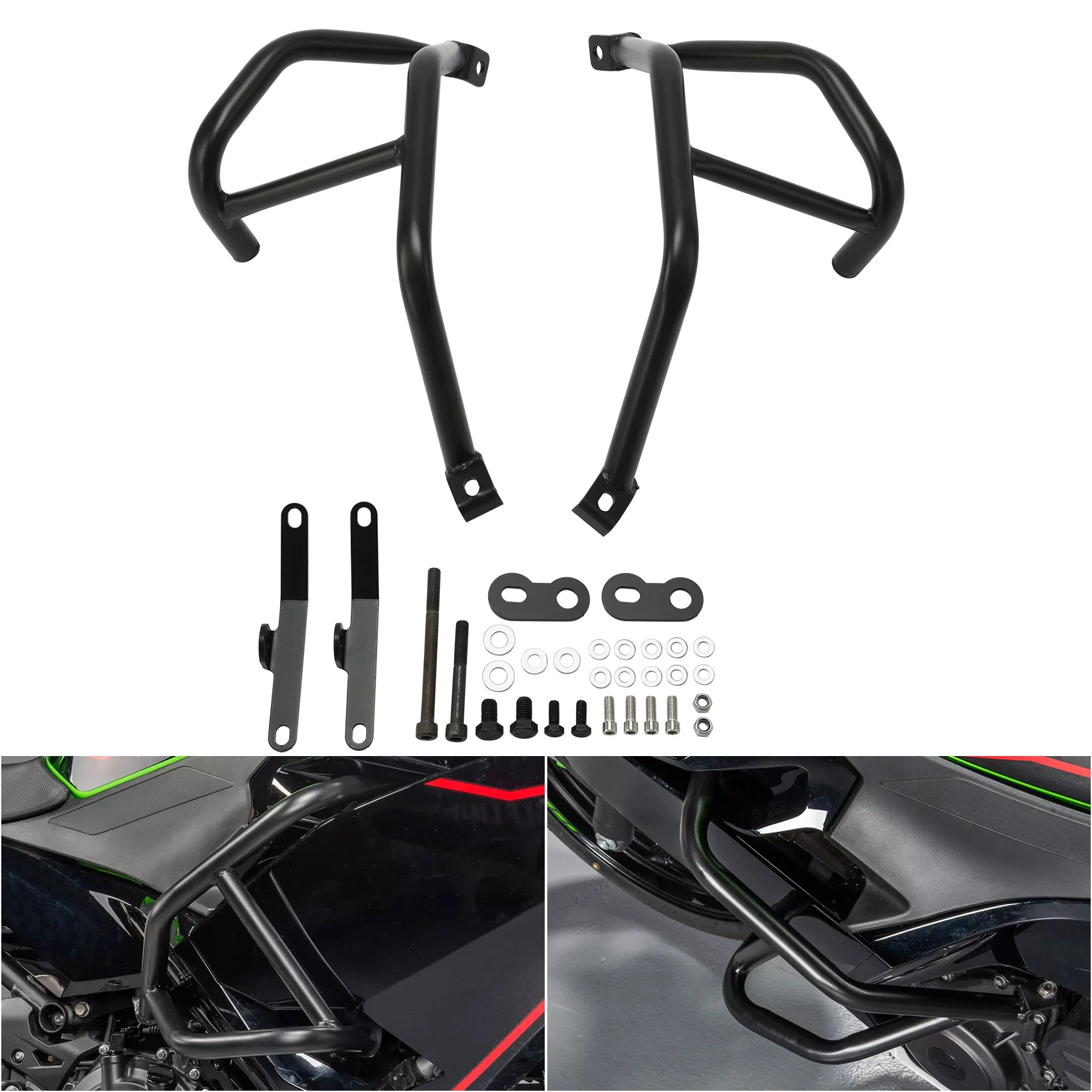 Highway Engine Guard Crash Bar For Kawasaki Ninja 500 2024-2025 Ninja ...