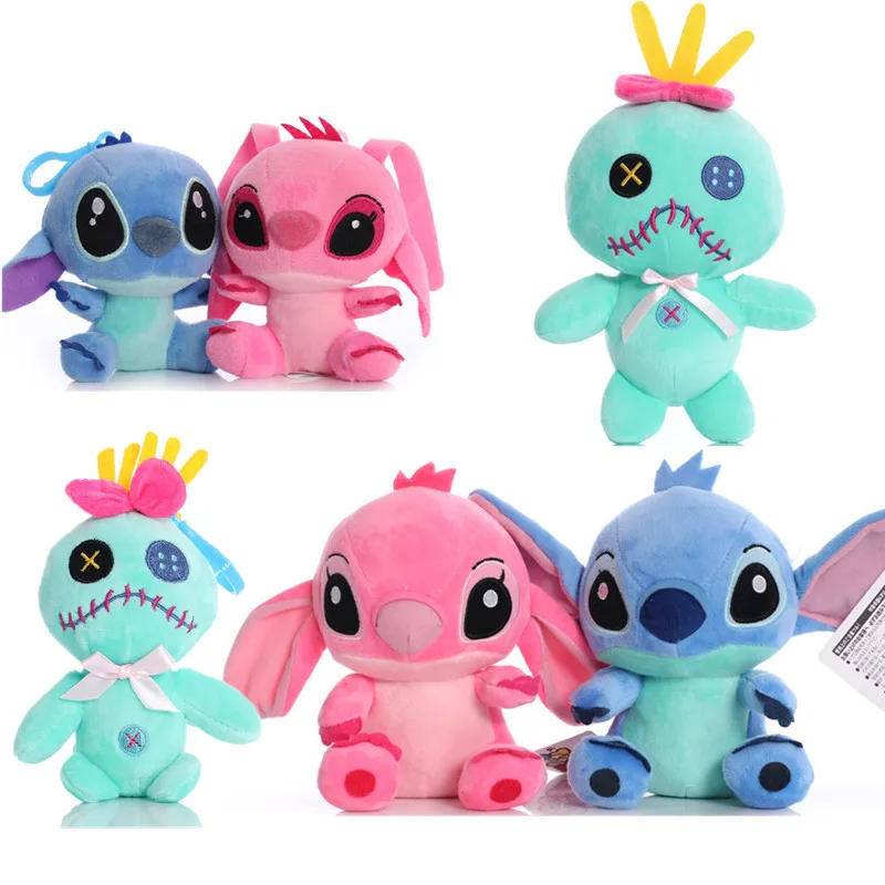 MINISO-Disney-Cartoon-Blue-Pink-Stitch-Plush-Dolls-Anime-Toys-Lilo-and ...