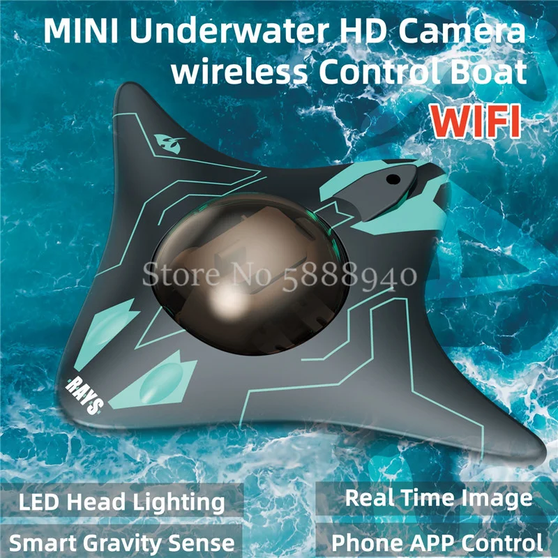 MINI Underwater Camera Wireless Control Boat 6 Channels Real Time Image ...