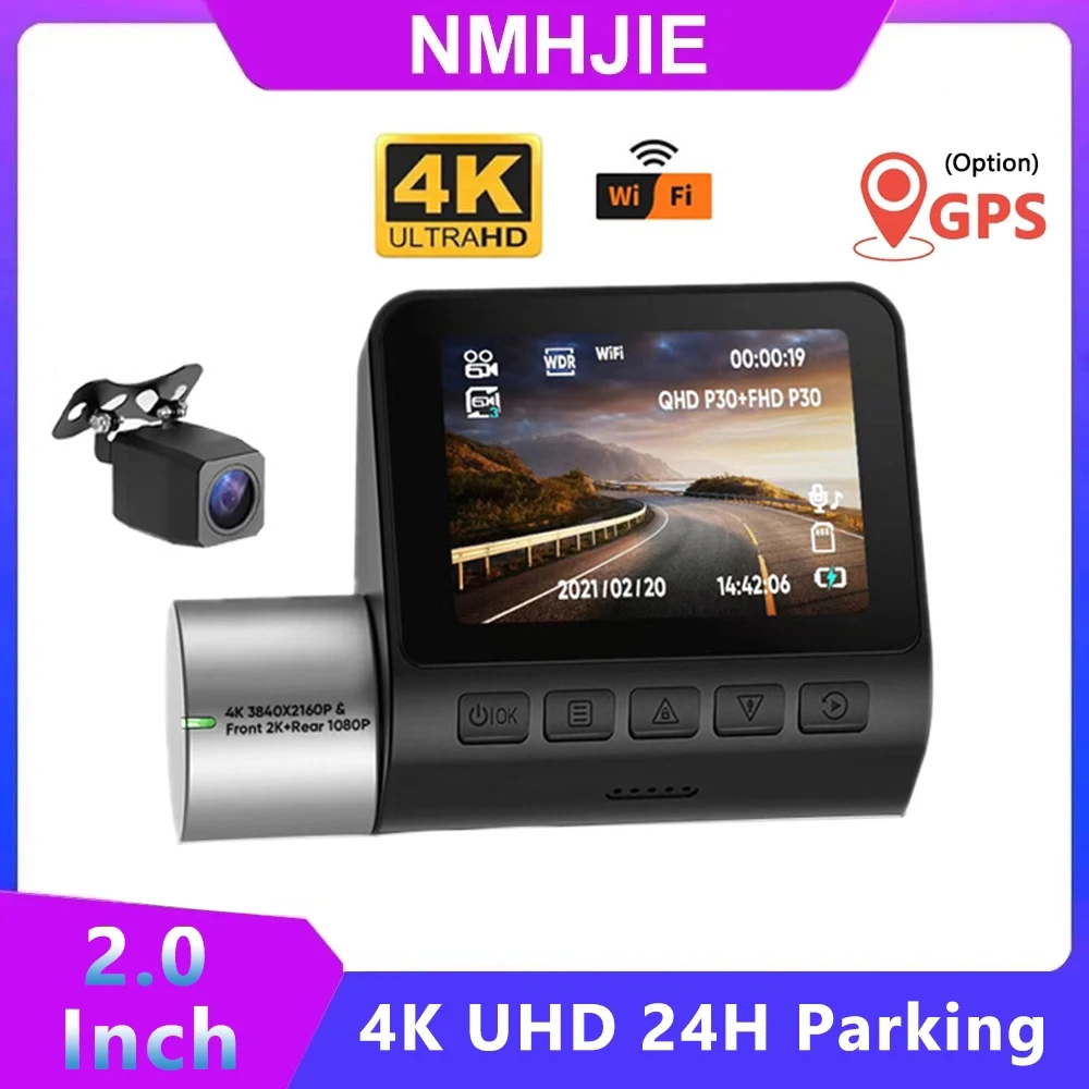 4K-Dash-Cam-GPS-WIFI-Dashcam-for-Car-Dvr-Dual-Camera-Front-and-Rear ...