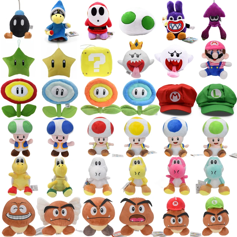 41-Styles-Mario-Plush-Toys-Goomba-Toad-Yoshi-Boo-Kamek-Shy-Guy-Nabbit ...