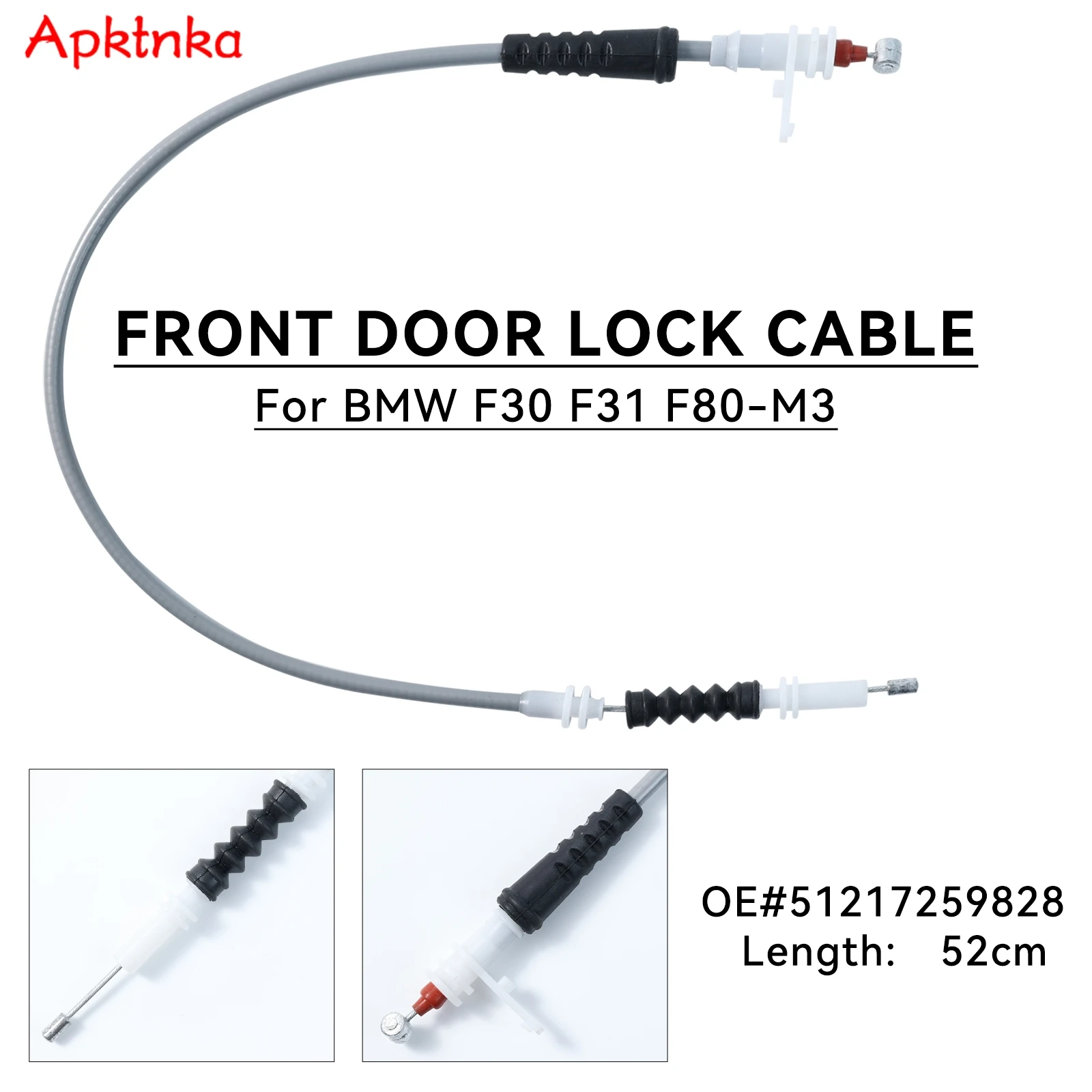 Front-Door-Exterior-Lock-Handle-Release-Cable-Wire-For-BMW-3-Series-F30 ...