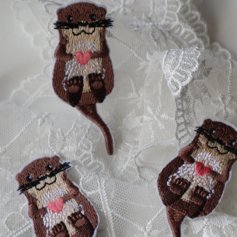 Set-of-3-Otter-Iron-On-Patch-for-Clothes-Kawaii-Animal-DIY-Decorative ...