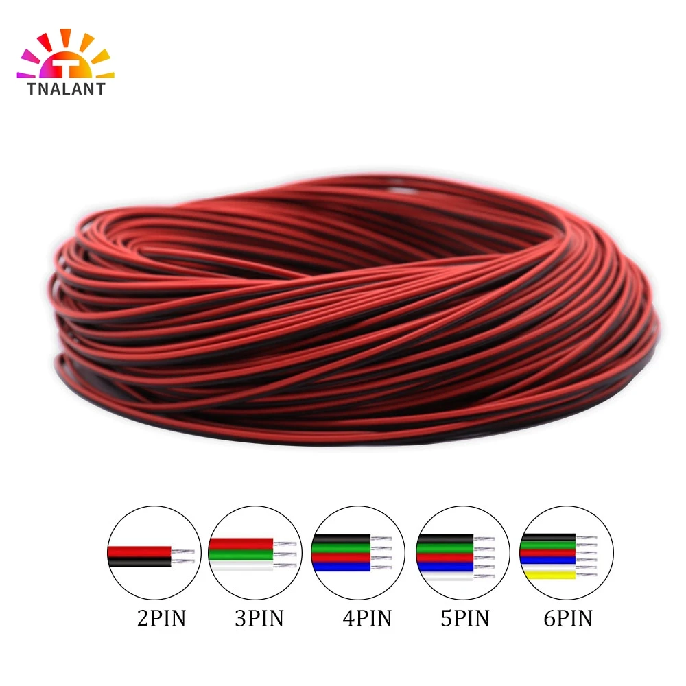 Led-Strip-Light-Wire-Cable-22AWG-2Pin-3Pin-4Pin-5Pin-6pin-EIectric ...