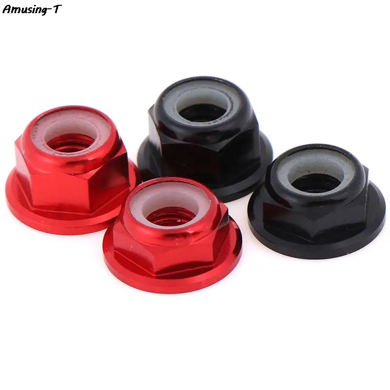 5-Pcs-Nylon-M5-Aluminum-Flange-Nut-Low-Profile-CW-CCW-Anti-Loose-Insert ...