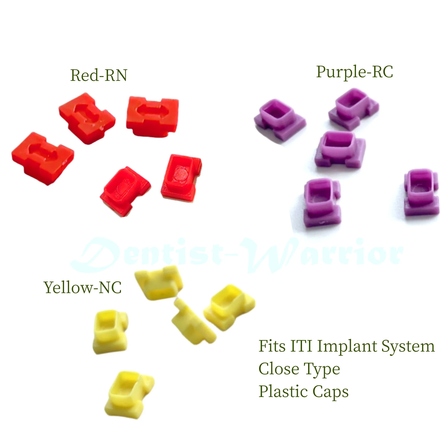 Dental-Closed-Tray-Plastic-Cap-Impression-Coping-Caps-RC-NC-RN-Implant ...