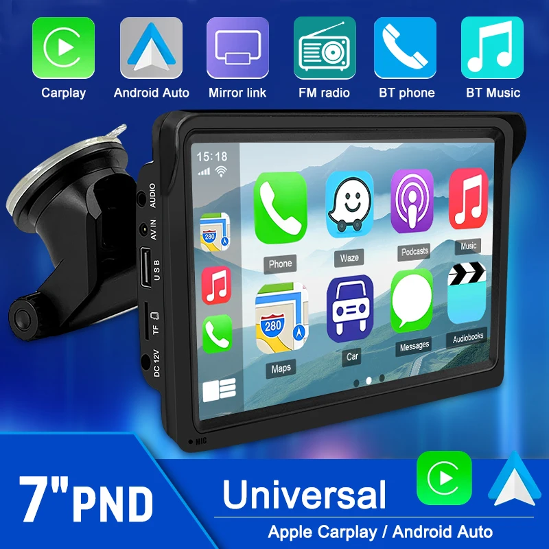 Universal Carplay Android Auto Car Radio Multimedia Video Bluetooth ...
