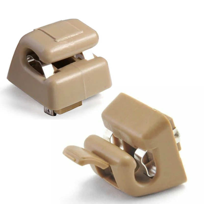 2Pcs Car Front Sun Visor Hook Clips Holders Beige Fit for Mercedes Benz ...