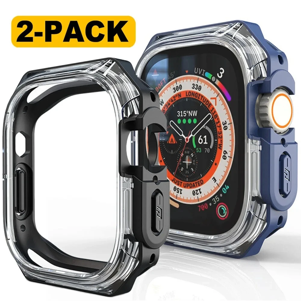 Rubber-Case-For-Apple-Watch-Ultra-2-Case-49MM-45MM-Frame-Protective ...