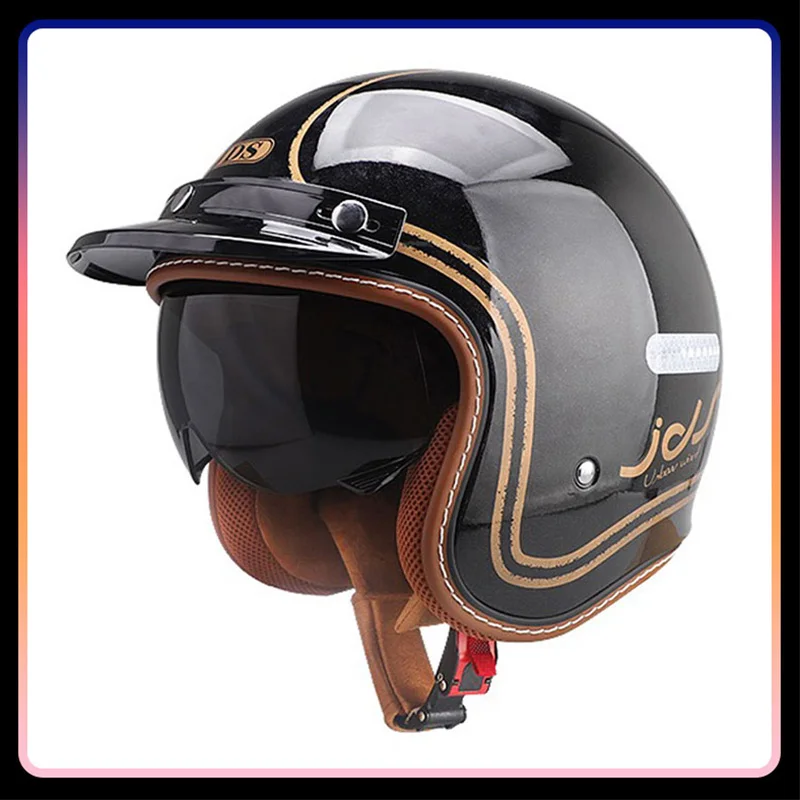 Men-Women-Jet-Helmets-DOT-Approved-ABS-Material-Vintage-Low-Profile ...