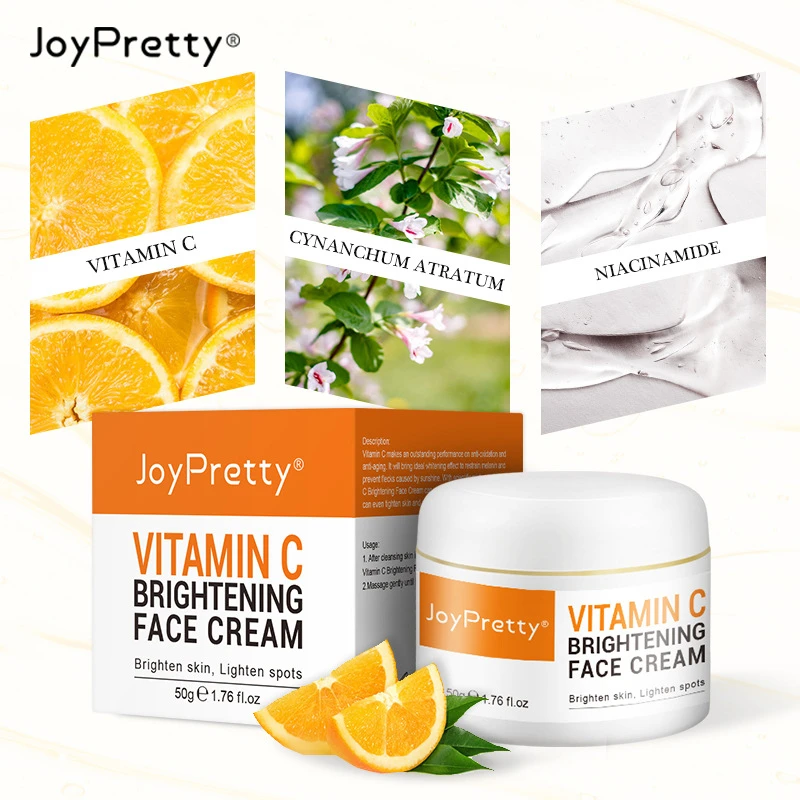 Crema Facial iluminadora con vitamina C, crema hidratante emoliente ...