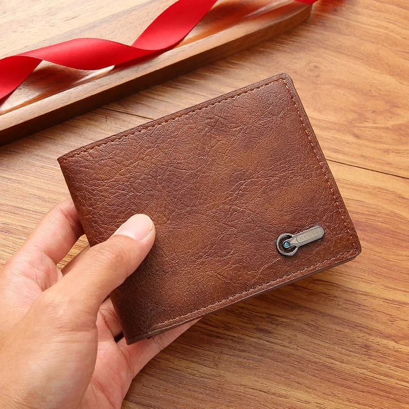 Men-Purse-Black-Coin-Wallet-Male-Business-ID-Cards-Holder-PU-Leather ...