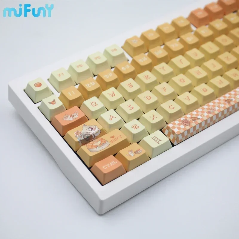 MiFuny-Cat-and-Orange-Keycaps-Custom-PBT-Cherry-Profile-Keycap-Cute ...