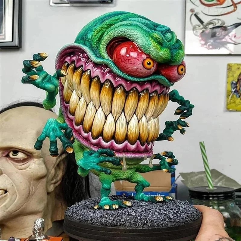 New-Resin-Big-Mouth-Monster-Statue-Scary-Angry-Mutant-Monster-Crafts ...