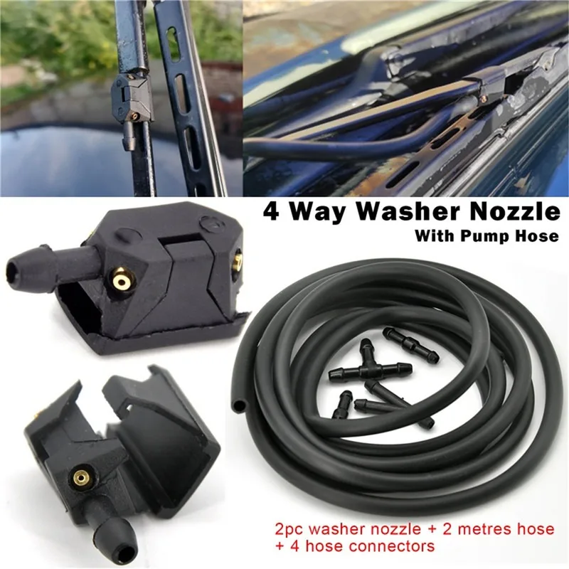 7Pcs-set-Front-Windscreen-Wiper-Arm-Washer-Nozzle-Jets-4-Way-Ajustable ...