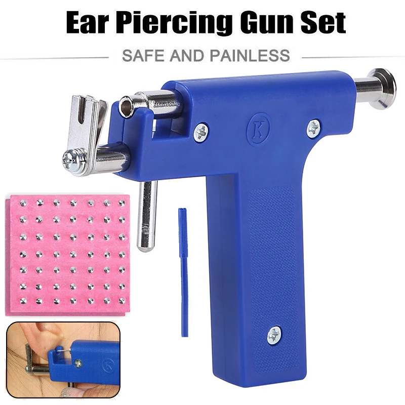 Pro-Ear-Body-Antarcnombril-Lips-Tongue-Piercing-Gun-Machine-Tool-Kit ...