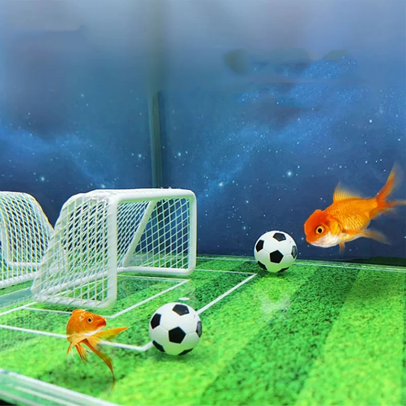 Fish-pet-Aquatic-fish-tank-mini-soccer-field-small-football-gate ...