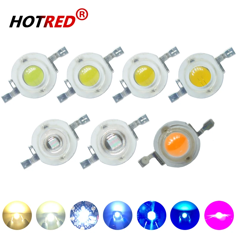 50pcs-LED-1W-3W-3V-High-Power-Lamp-Beads-Chip-Cold-Neutral-Warm-White ...