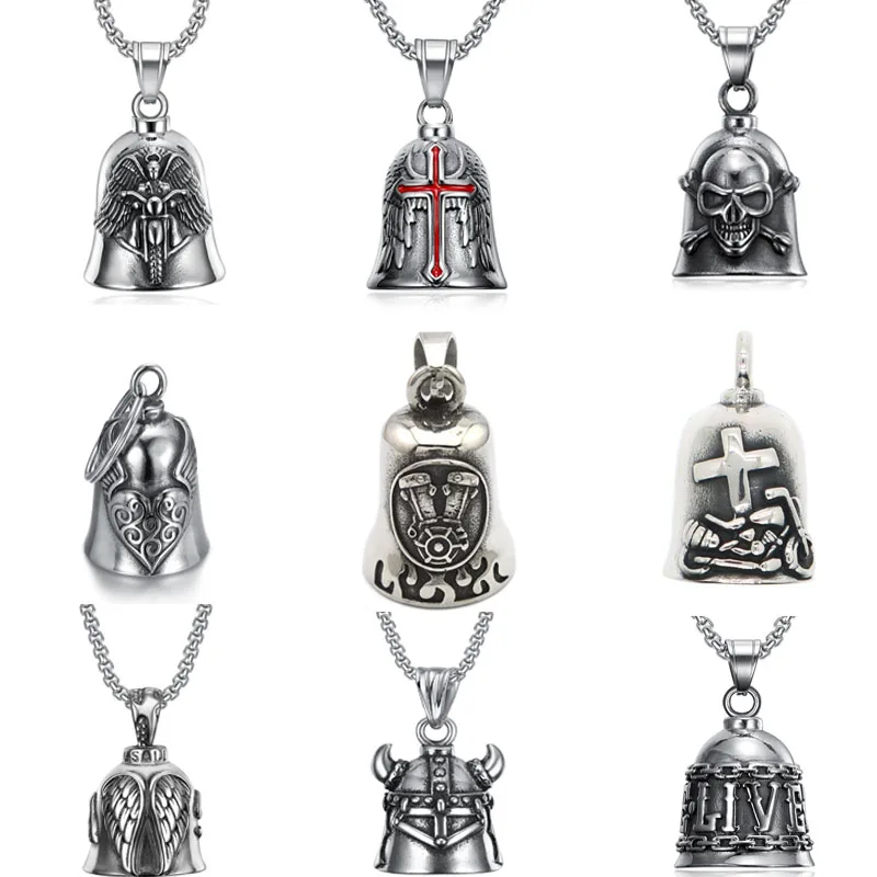 Fashion Angel Wings Bell Pendant Motorcycle Bell Keychain Men Biker ...