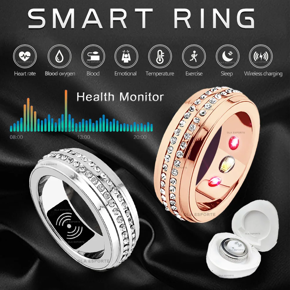 2024-New-Smart-Ring-Temperature-Heart-Rate-Blood-Pressure-Blood-Oxygen ...