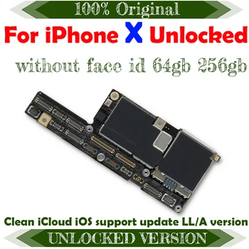 Original Free iCloud For iPhone X Motherboard With/No Face ID Unlocked Logic Board For iPhoneX ...