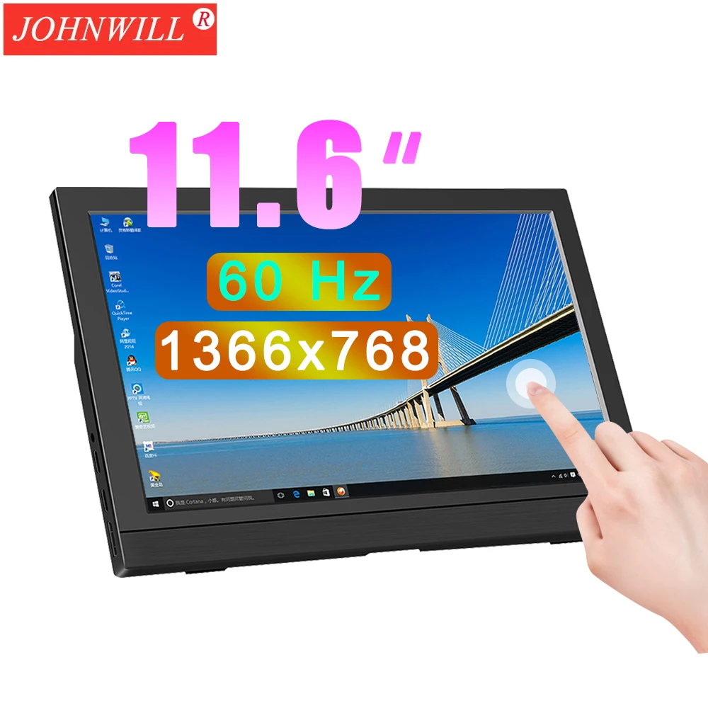 Protable-Monitor-11-6-Inch-1366x768-60Hz-TouchScreen-Compture-Monitor ...