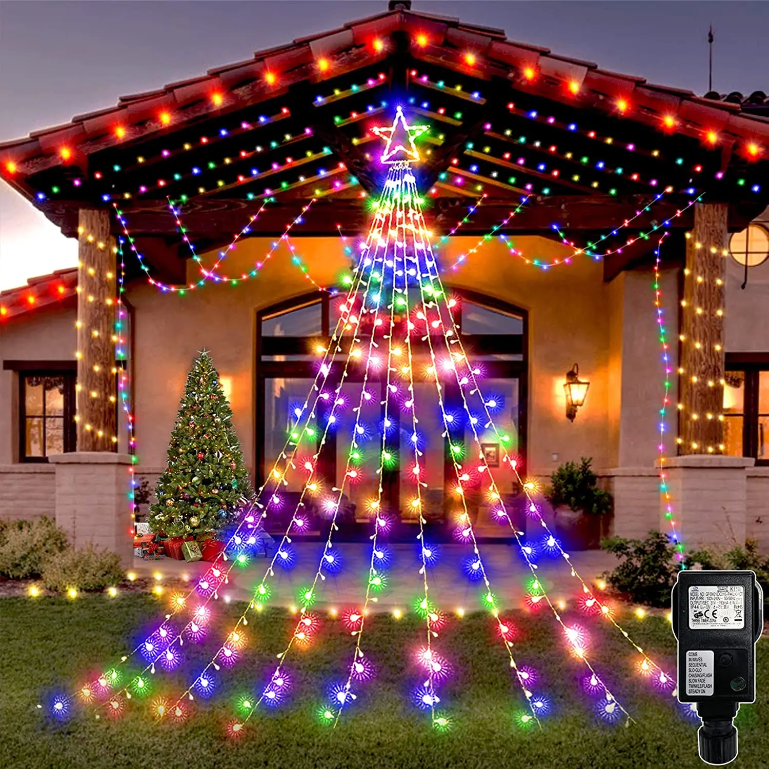 Christmas Tree Lights Outside
