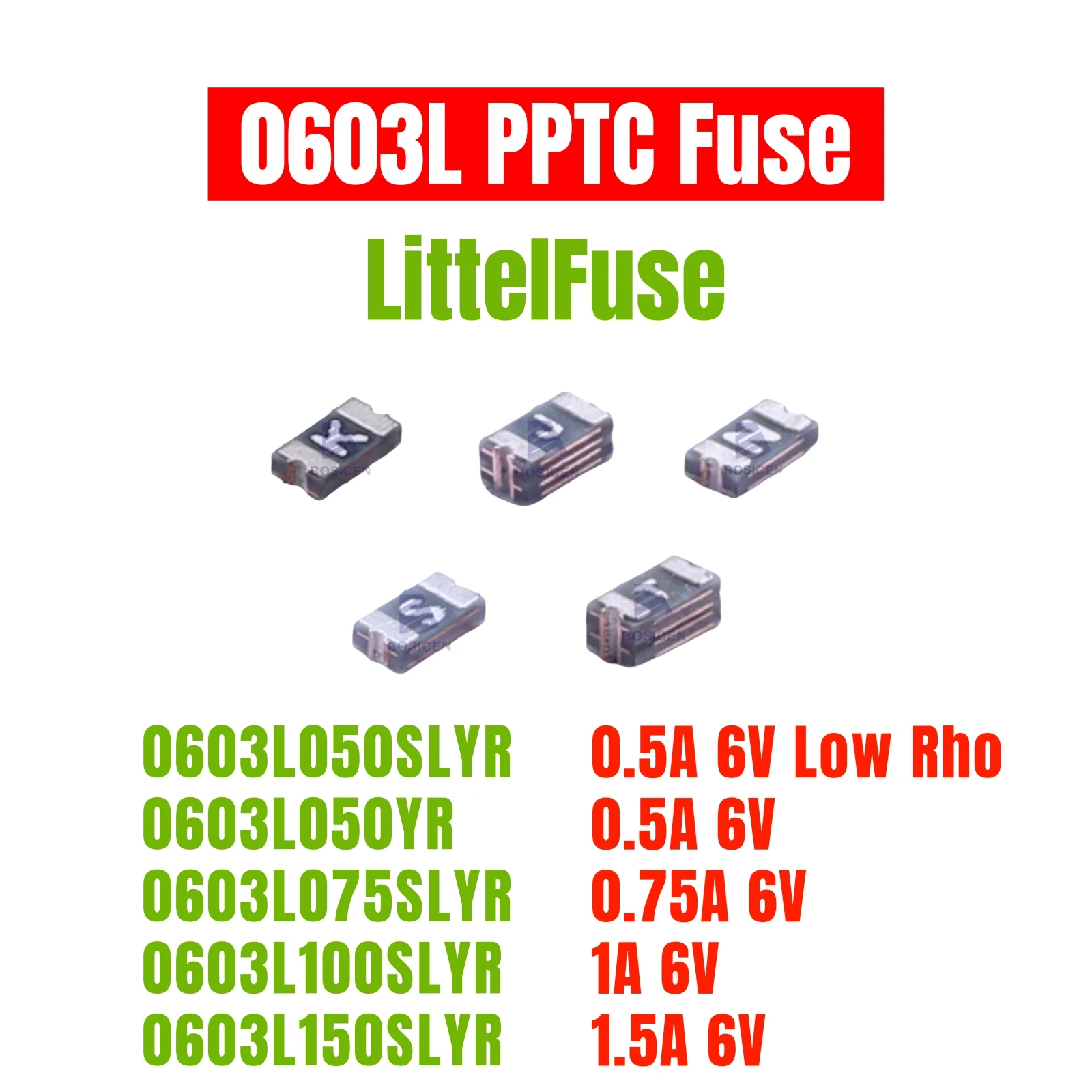 10PCS-New-Original-LF-PPTC-0603-Fuse-6V-0603L050SLYR-0603L050YR-0-5A ...