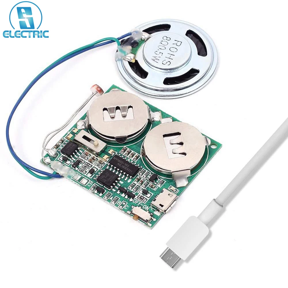 Módulo de sonido con Sensor de luz DIY, Micro USB grabable Chip de ...