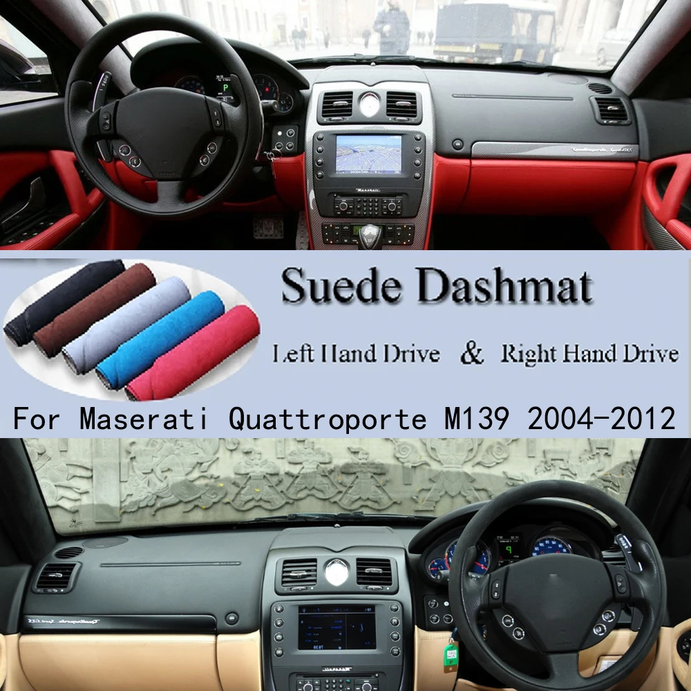 For Maserati Quattroporte V M139 2004-2012 Suede Leather Dashmat Dash ...