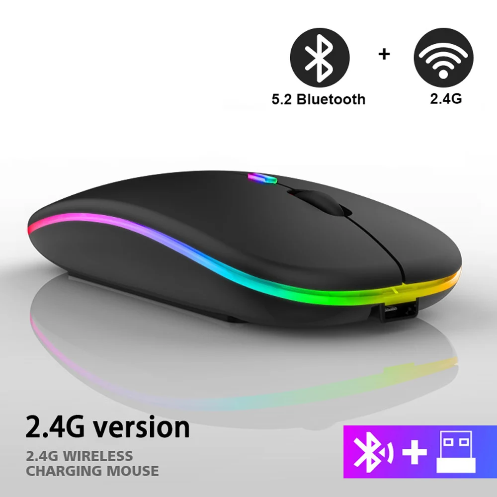 2-4G-Wireless-Mouse-RGB-Rechargeable-Bluetooth-Mice-Wireless-Computer ...