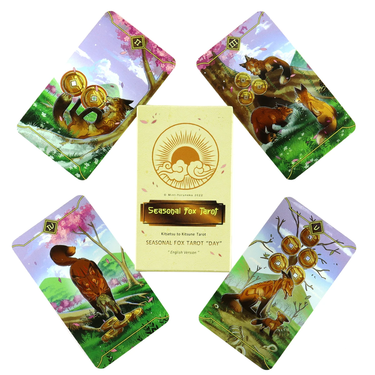 Seasonal-Fox-Tarot-Cards-High-Quality-Fortune-Telling-78-Cards-Travel ...