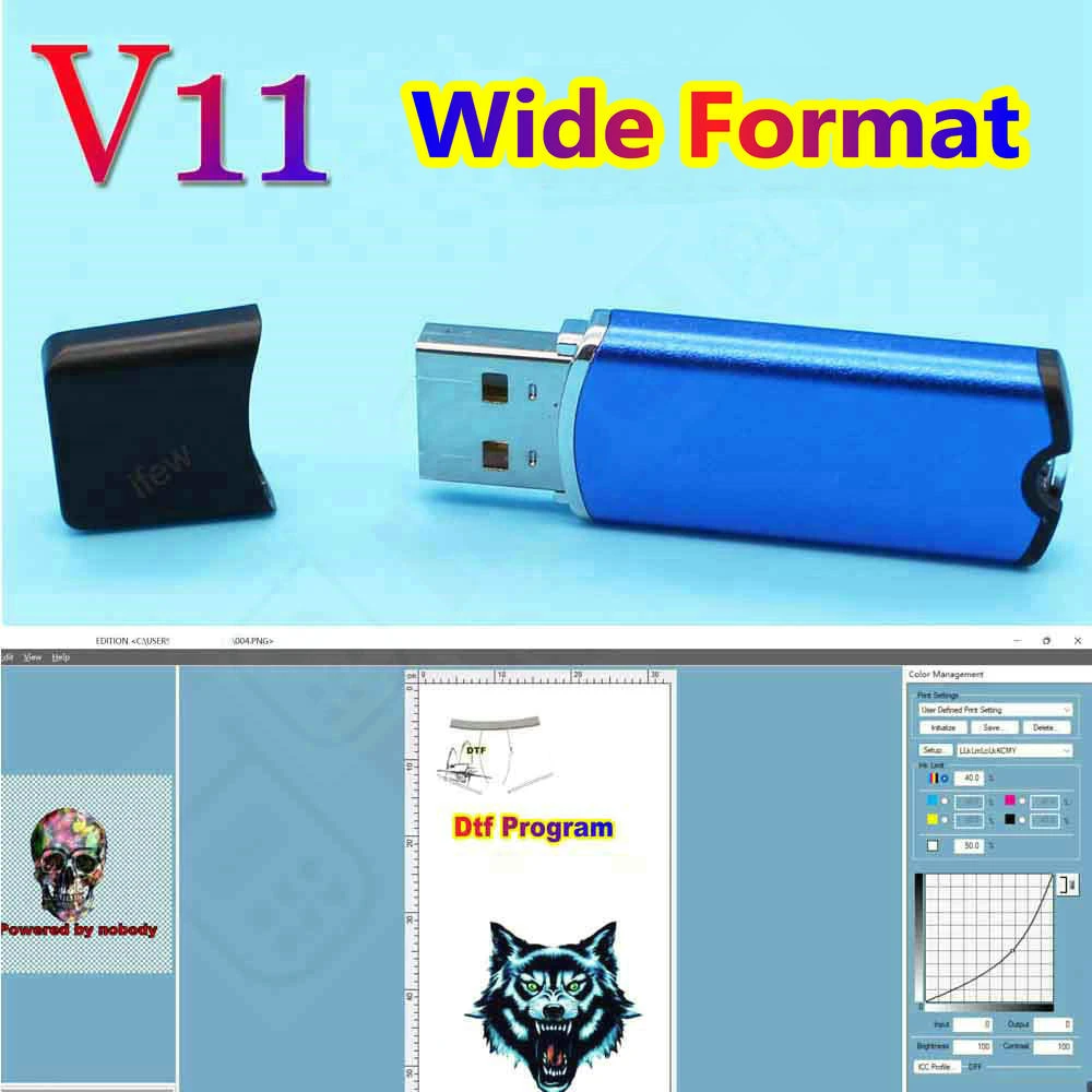 DTF Uv RIP 11 Desktop Edition 10,3 10.5.2 RIP Dongle Kit de Software ...