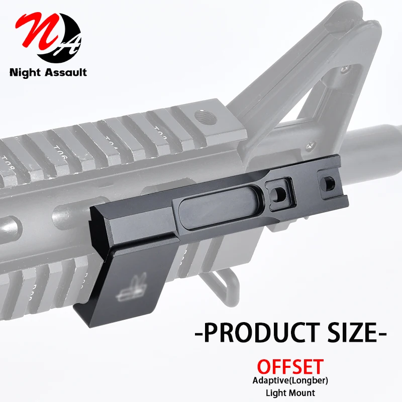 Tactical-M300-M600-Flashlight-Base-Night-Weapon-Light-Offset-Mount-Mlok ...