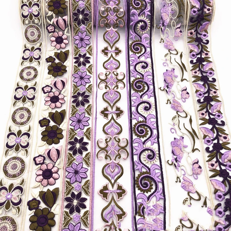 Embroidered Ribbon Lace Ethnic | Ethnic Embroidered Yard Ribbon - 1 ...