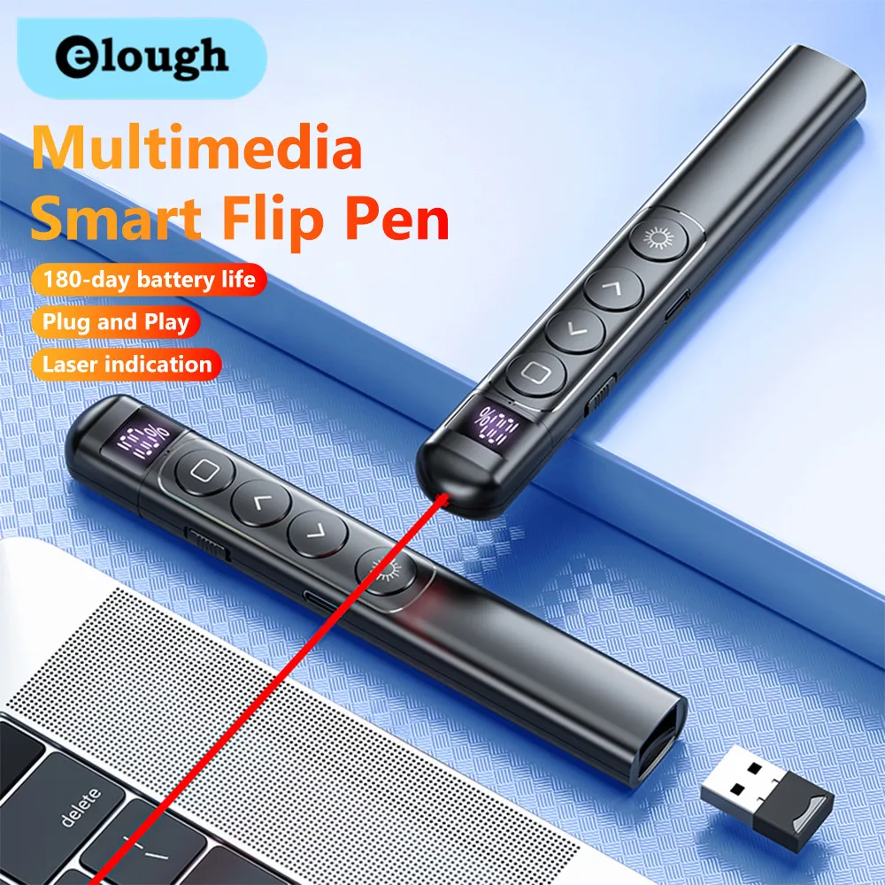 Digital-Display-Wireless-Presenter-Red-Laser-Page-Turning-Pen-RF-Volume ...