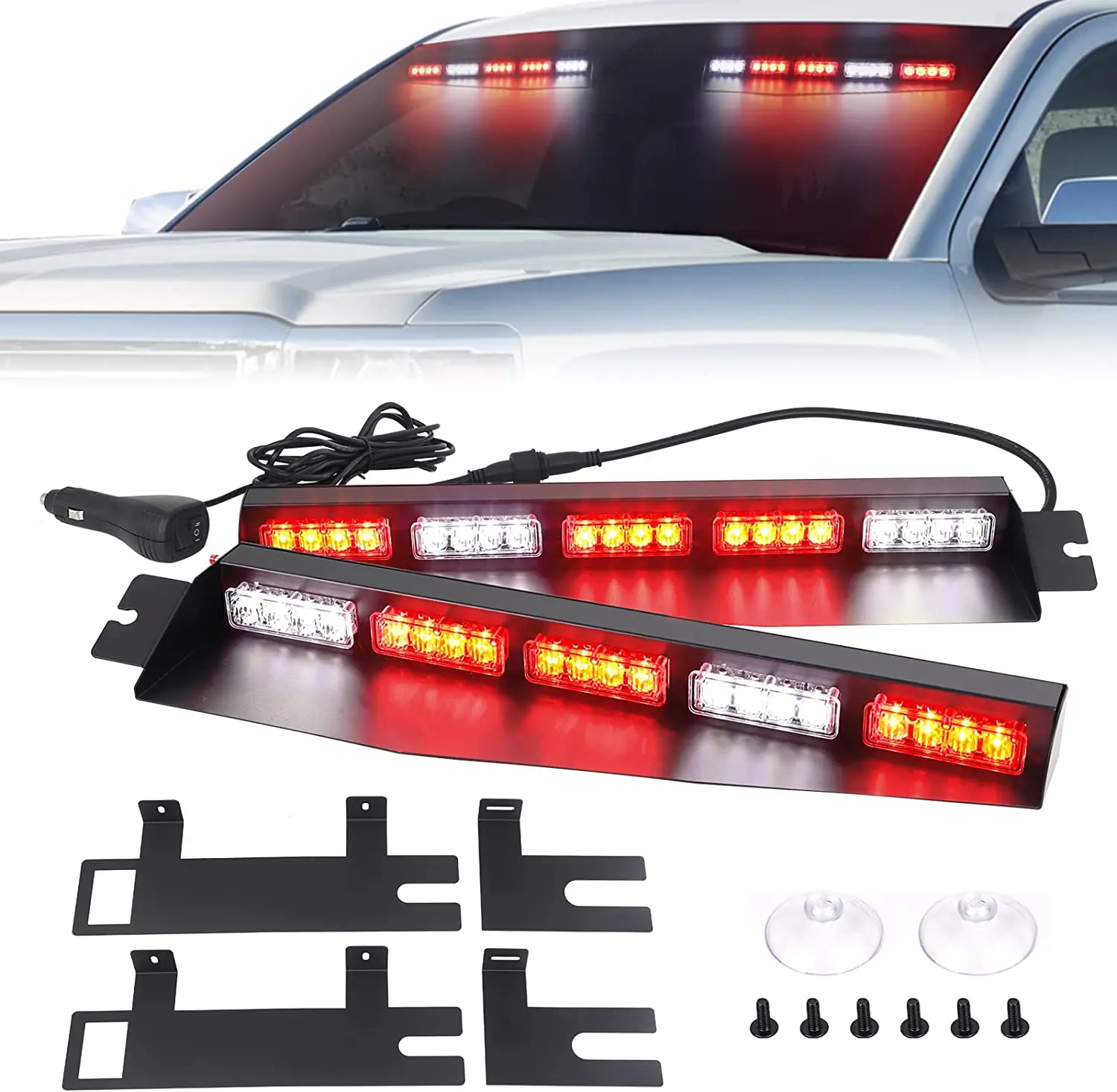 40-led-Emergency-Warning-Lights-Strobe-Lights-Bar-Interior-Windshield ...