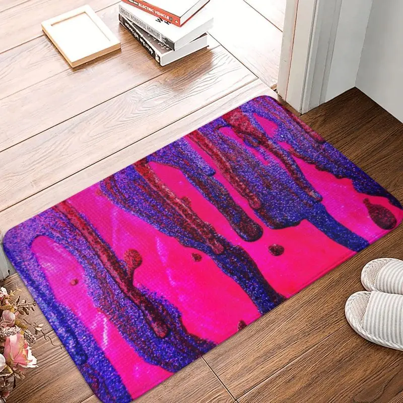 Custom-Blood-And-Glitter-Nail-Polish-Art-Doormat-Anti-Slip-Entrance ...